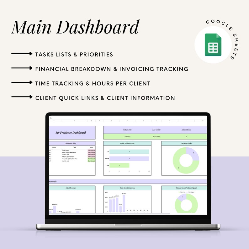 Freelance Dashboard, Freelance Planner, Business Plan, Small Business ...