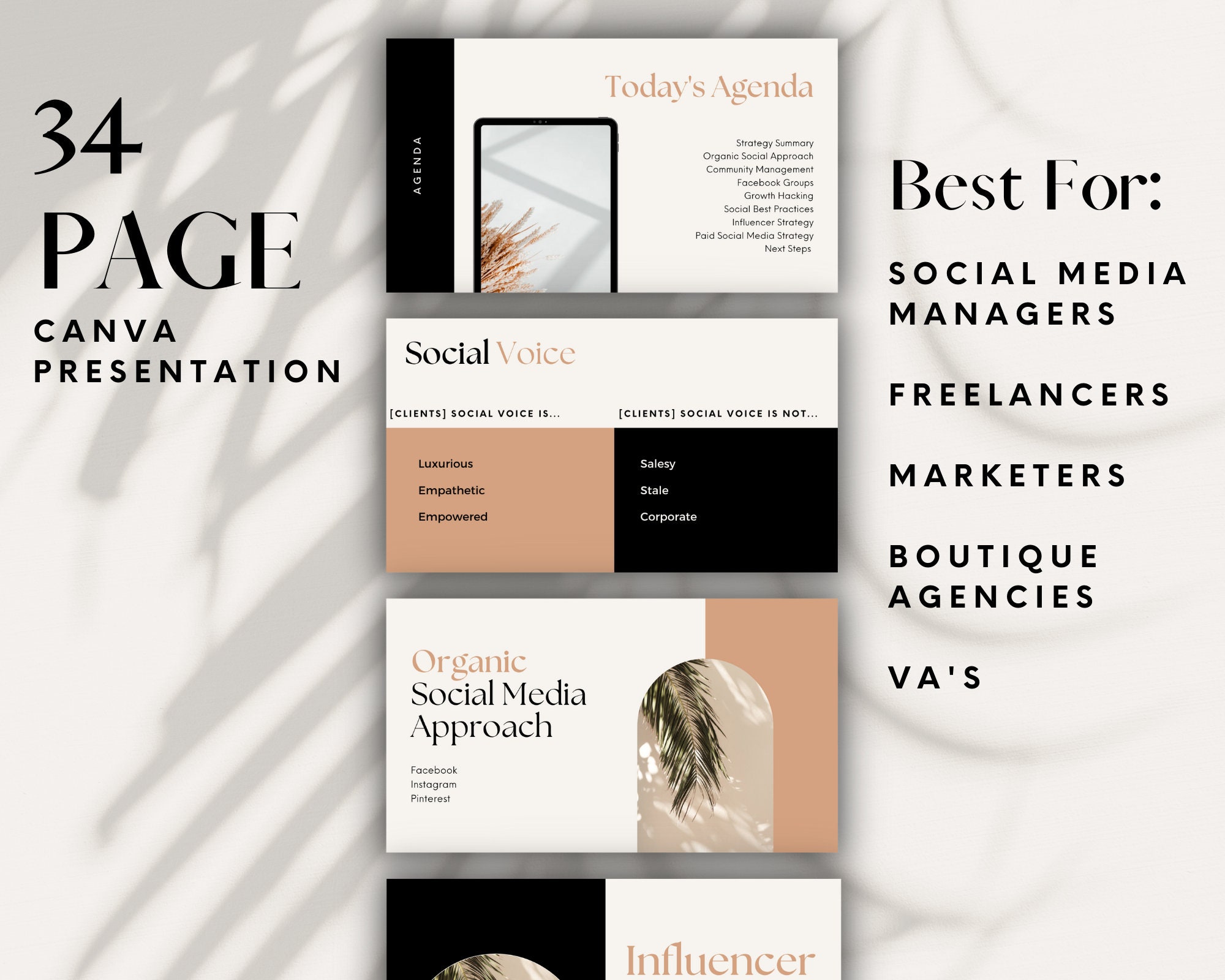 Social Media Strategy Template | Modern | Social Media Manager ...