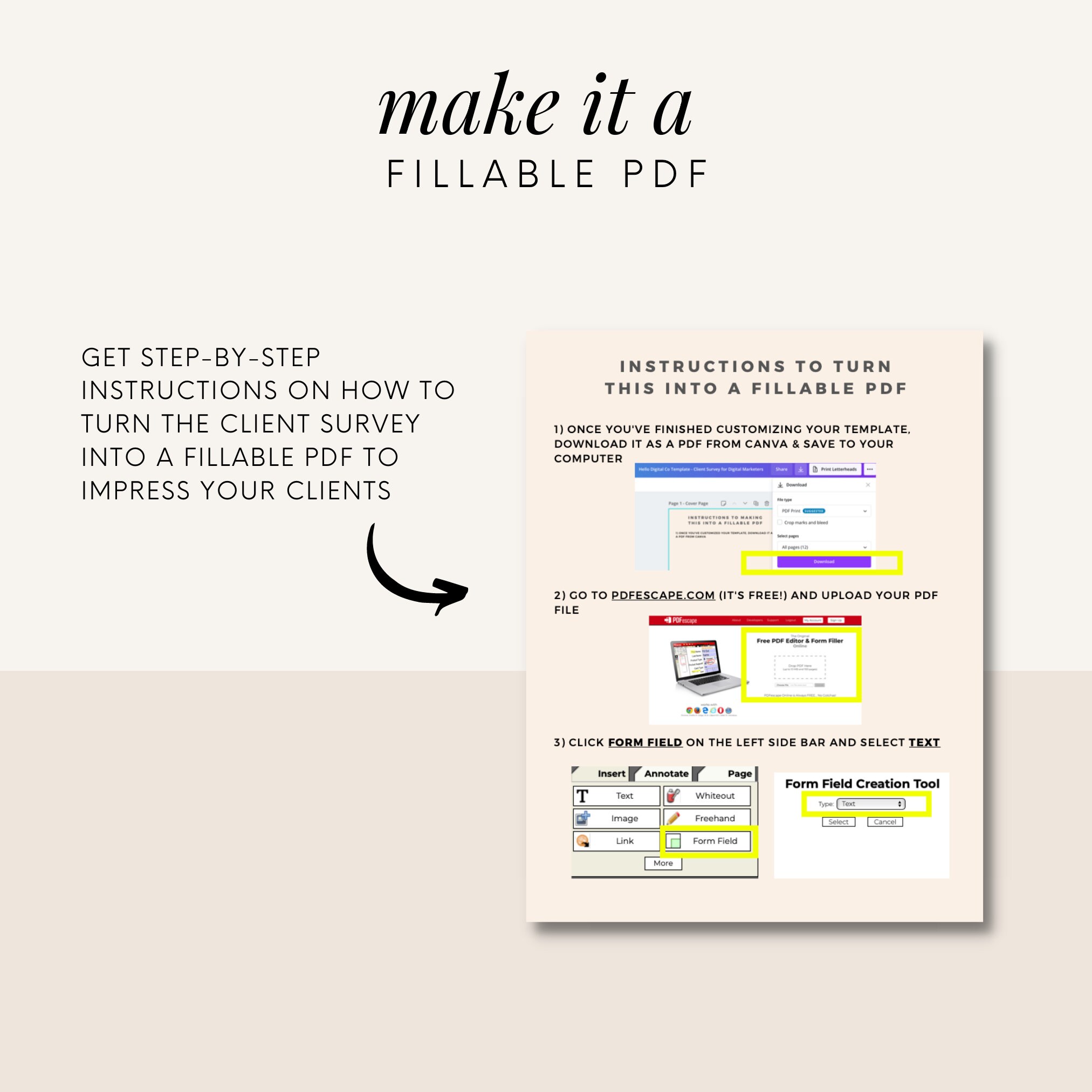 New Client Questionnaire | Client Onboarding | Survey Template ...