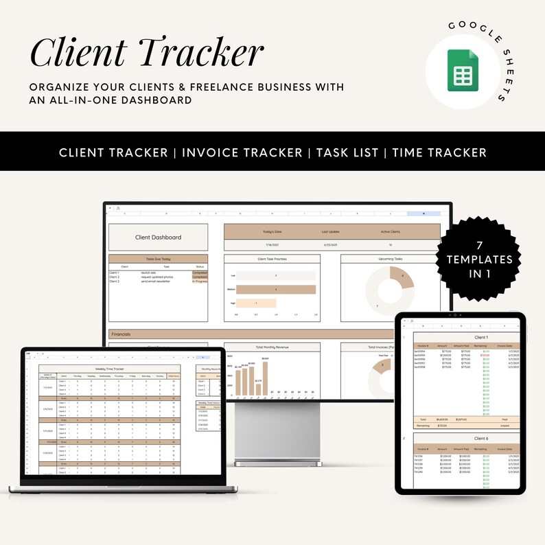 Client Dashboard, Client Tracker, Google Sheets, Dashboard Planner ...