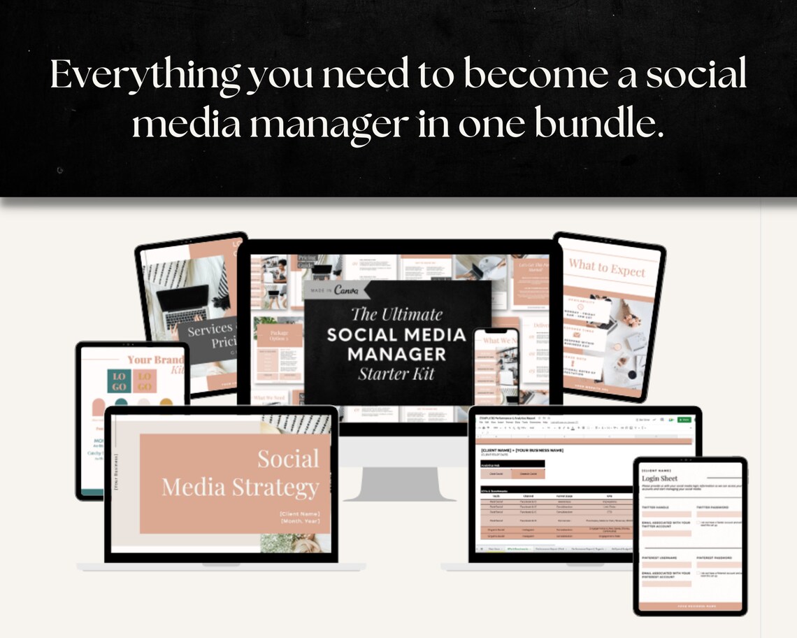 Social Media Manager Templates Bundle | Social Media Manager Bundle ...