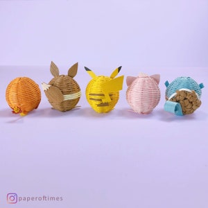 Pokemon Inspired Paper Weaving Toys/keychain/decoration- Made to Order ...