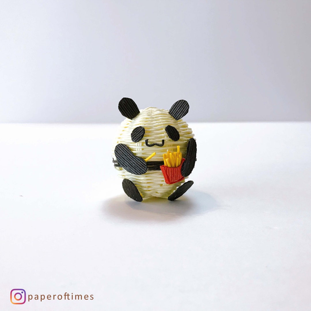 Panda Handmade Paper Doll - Etsy