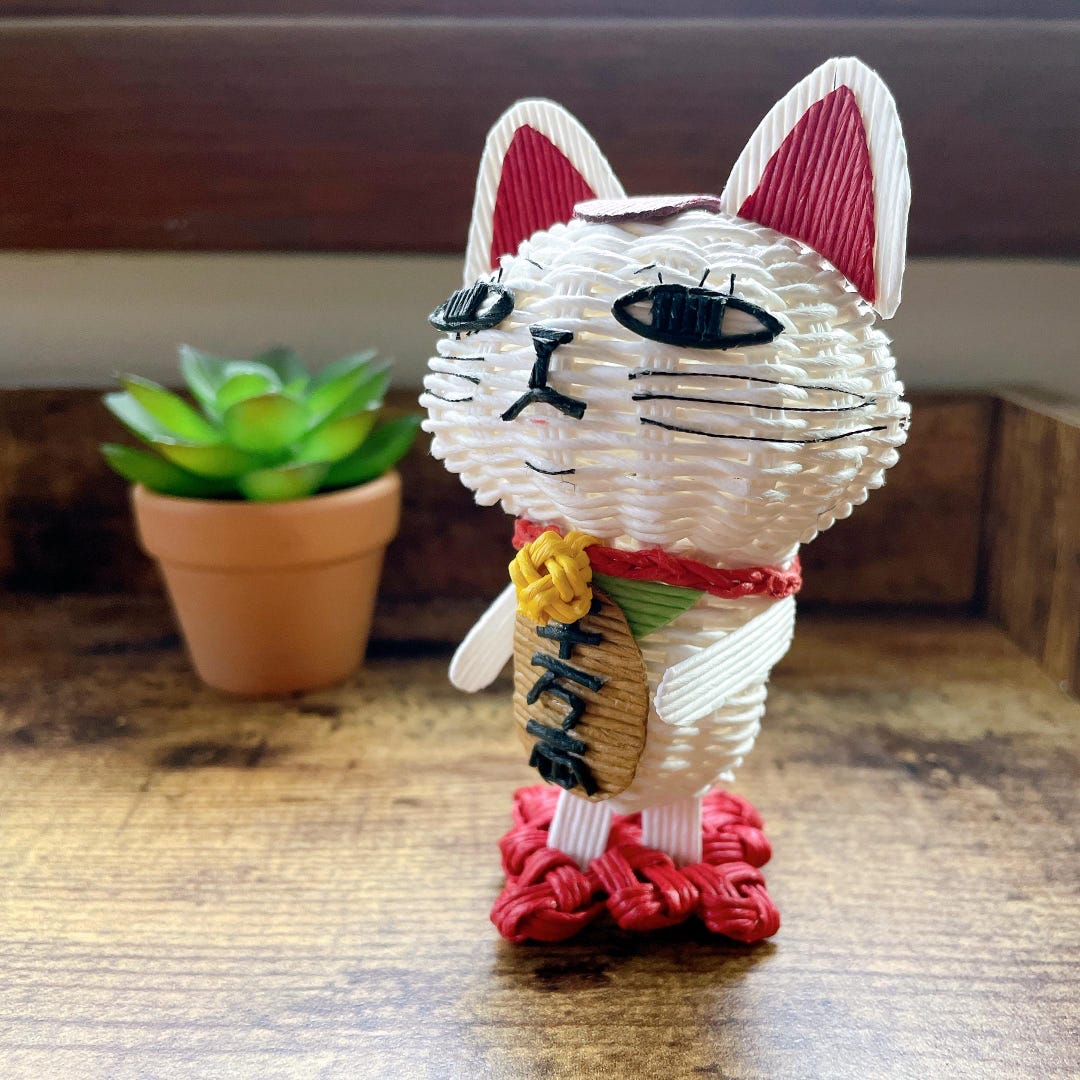 Turbo Granny/ Tabo Baba/ Maneki Neko Handmade Paper Toy - Etsy