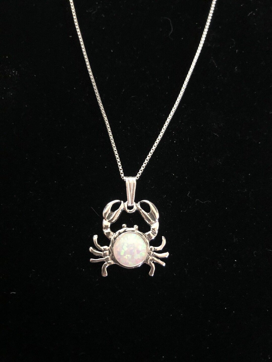 Opal Crab Necklace /stunning Jewelry /handmade / Sterling Silver /crab ...