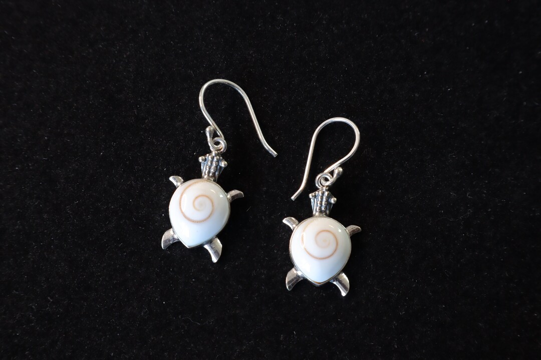 Shiva Turtle Dangle Earrings | Sterling Silver | Dangle Earrings ...