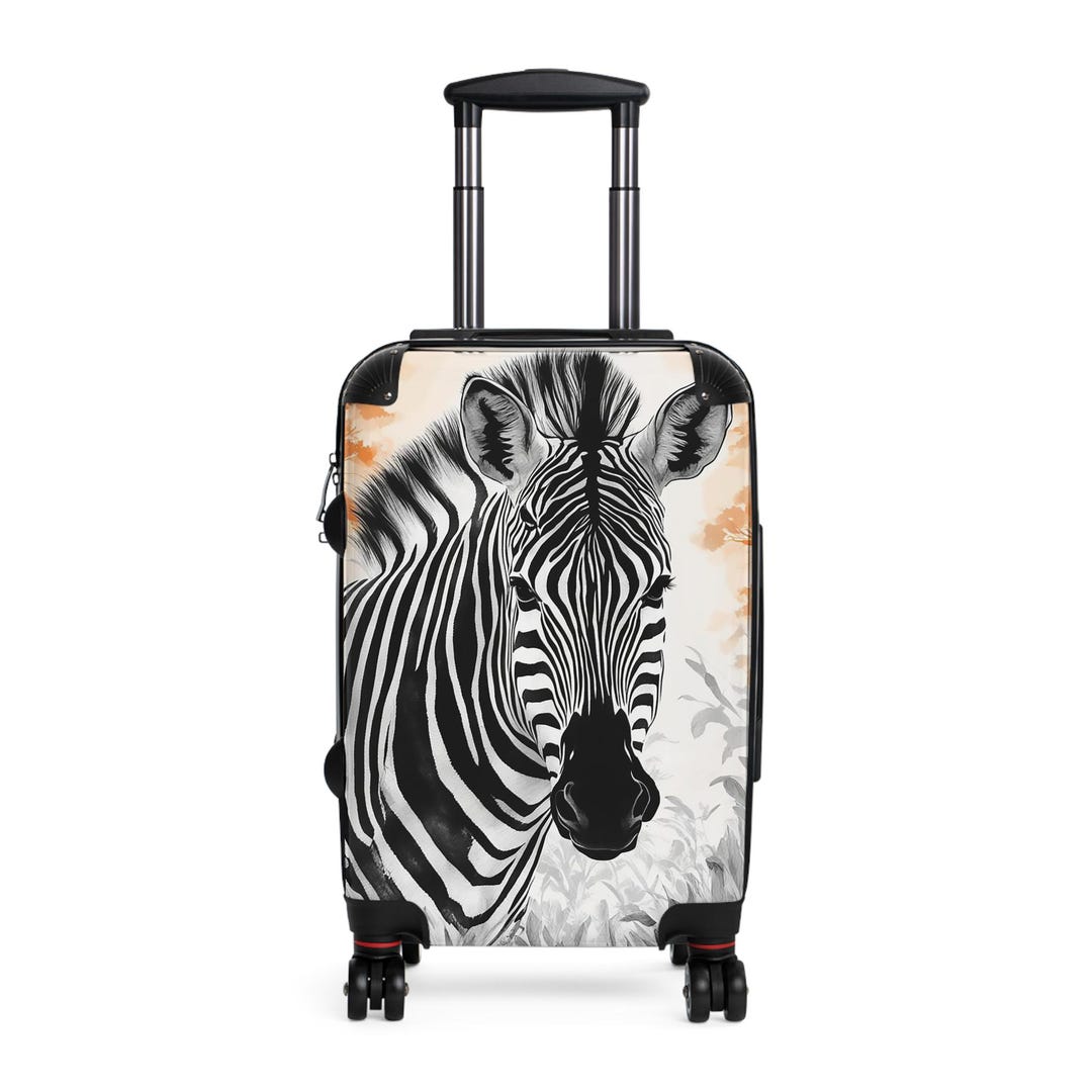 Zebra Portrait Suitcase - Etsy