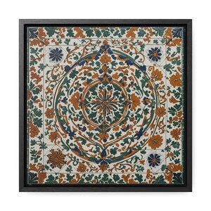 Framed Turkish Tile 1 Art Print Gallery Canvas Wraps, Square Frame - Etsy