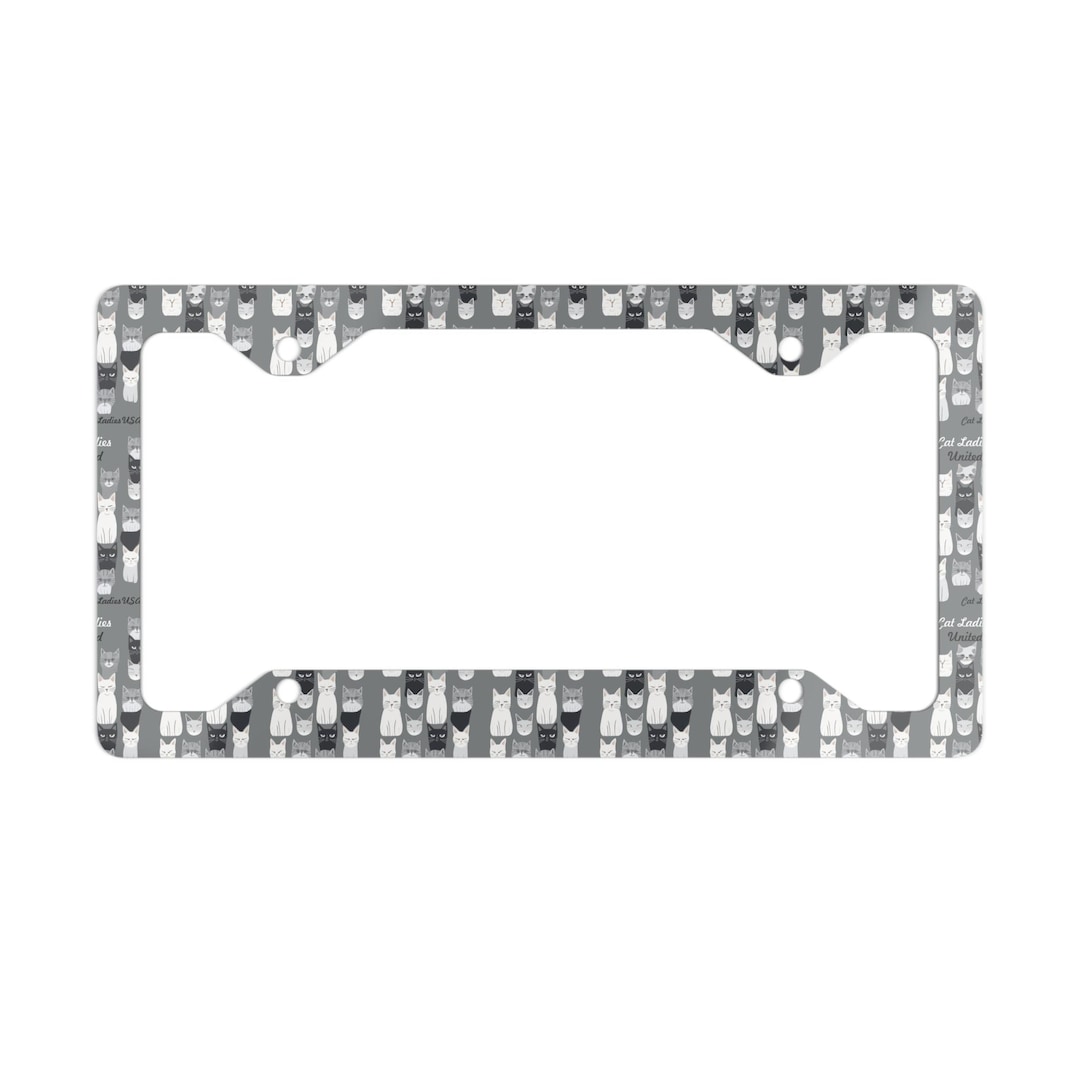 Cat Silhouettes Metal License Plate Frame - Etsy