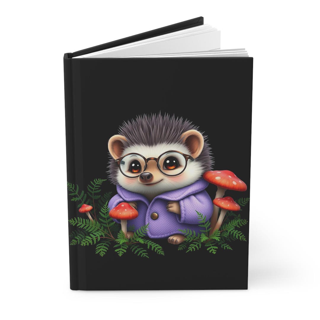 Cute Hedgehog Hardcover Journal Matte - Etsy