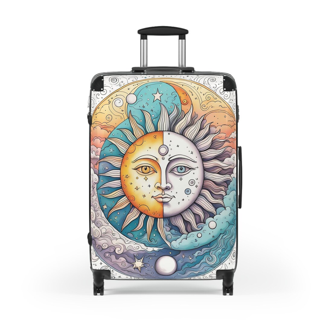 Celestial Sun and Moon Suitcase - Etsy