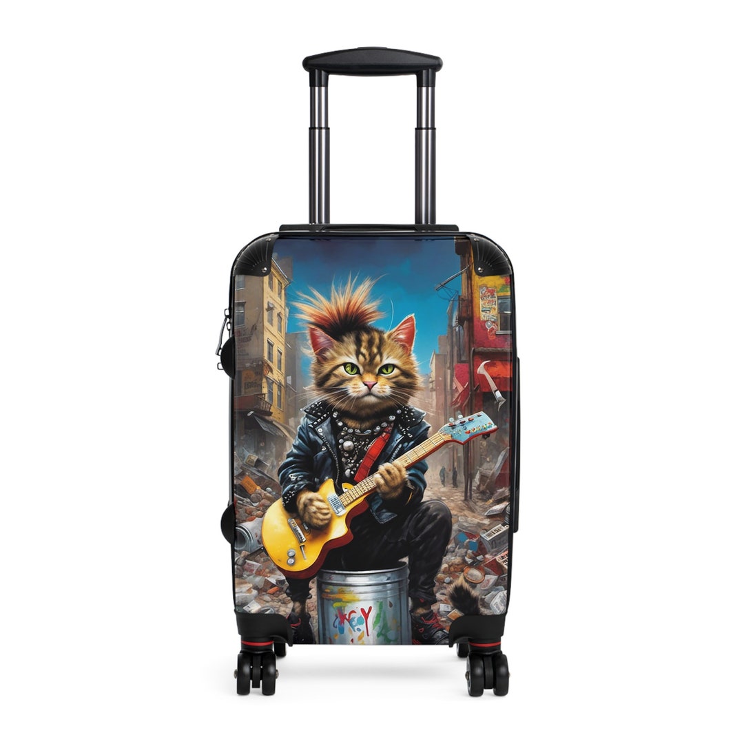 Punk Rock Cat Suitcase - Etsy