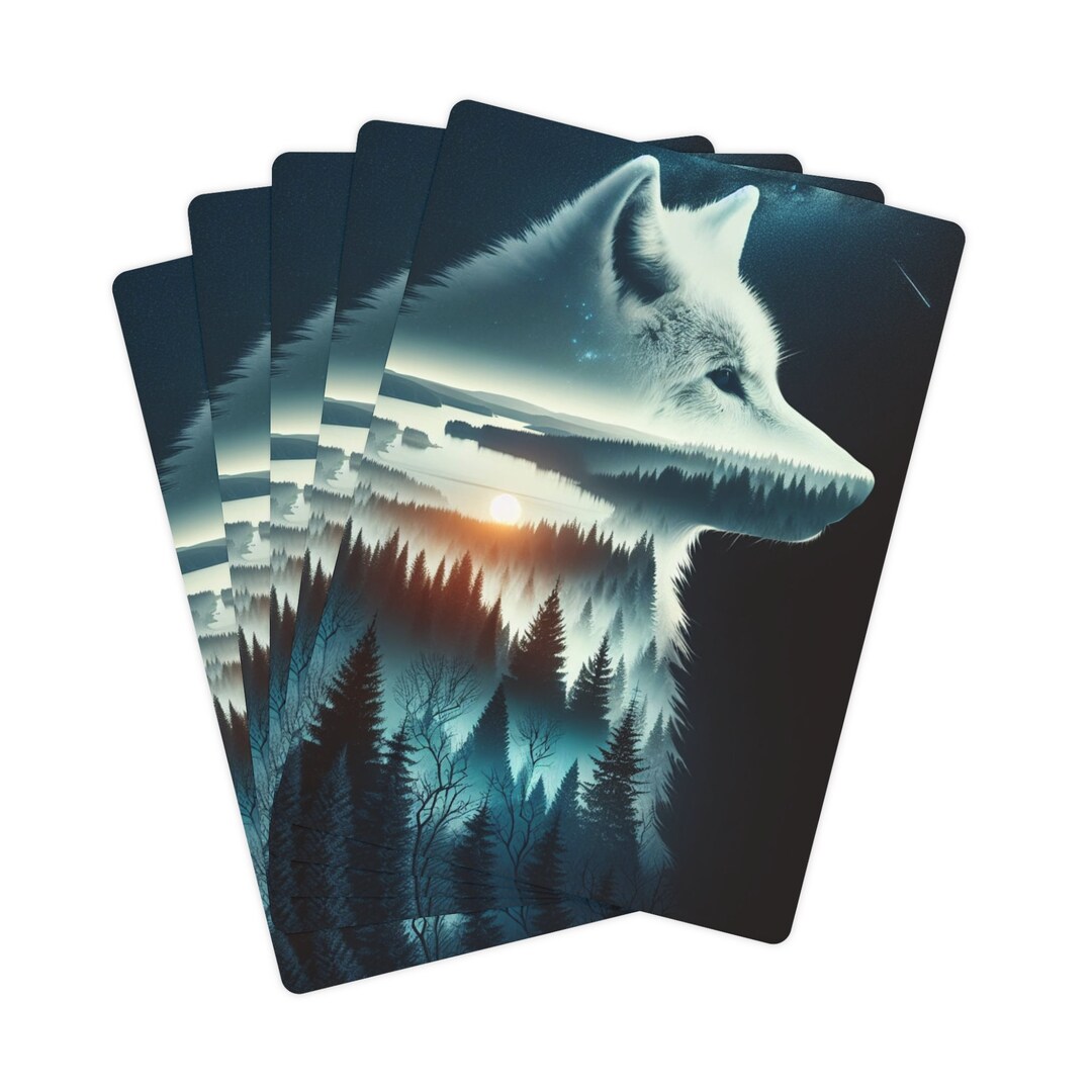 White Wolf Poker Cards - Etsy