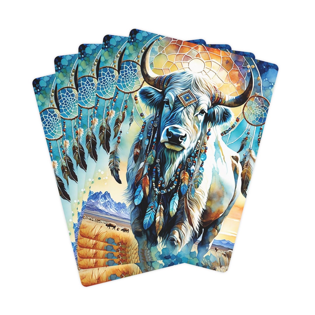 White Buffalo Spirit Poker Cards - Etsy
