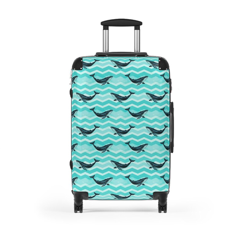 Whale Print Suitcase, Spinner Wheels, 3 Sizes - Etsy