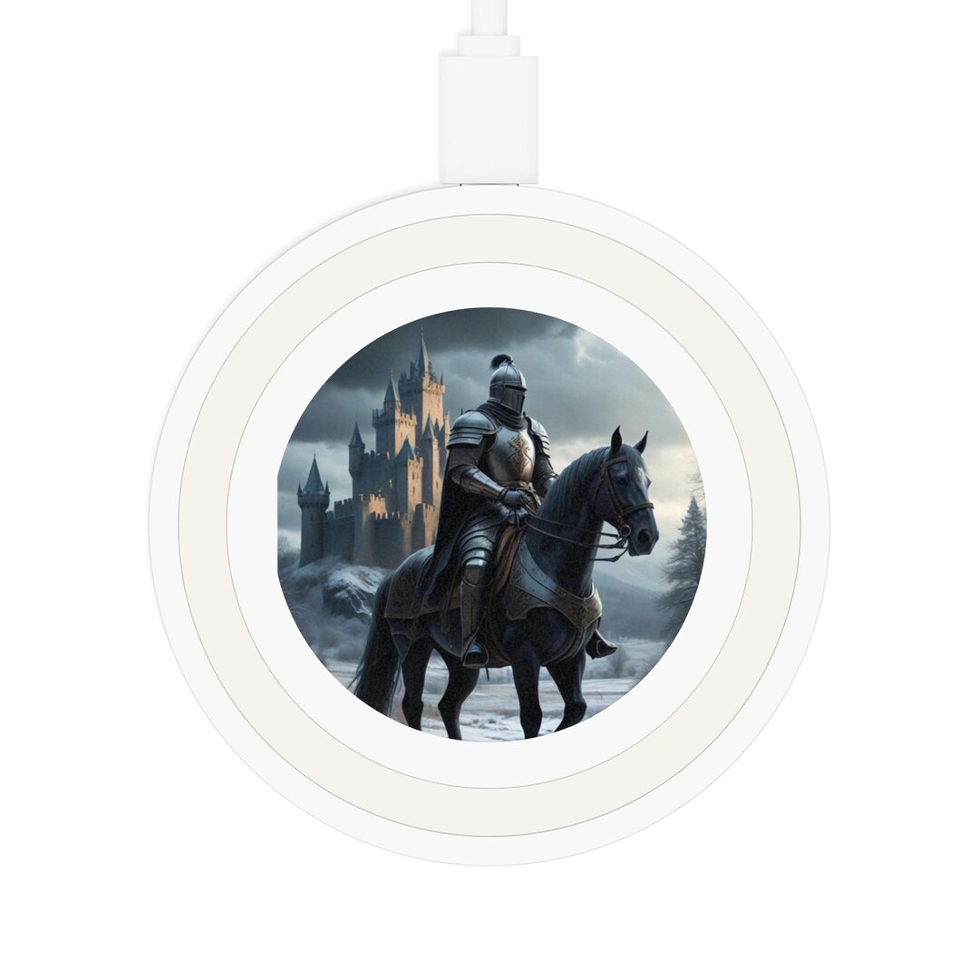 Medieval Knight Wireless Charger: Fantasy Castle Phone Charging Pad - Etsy
