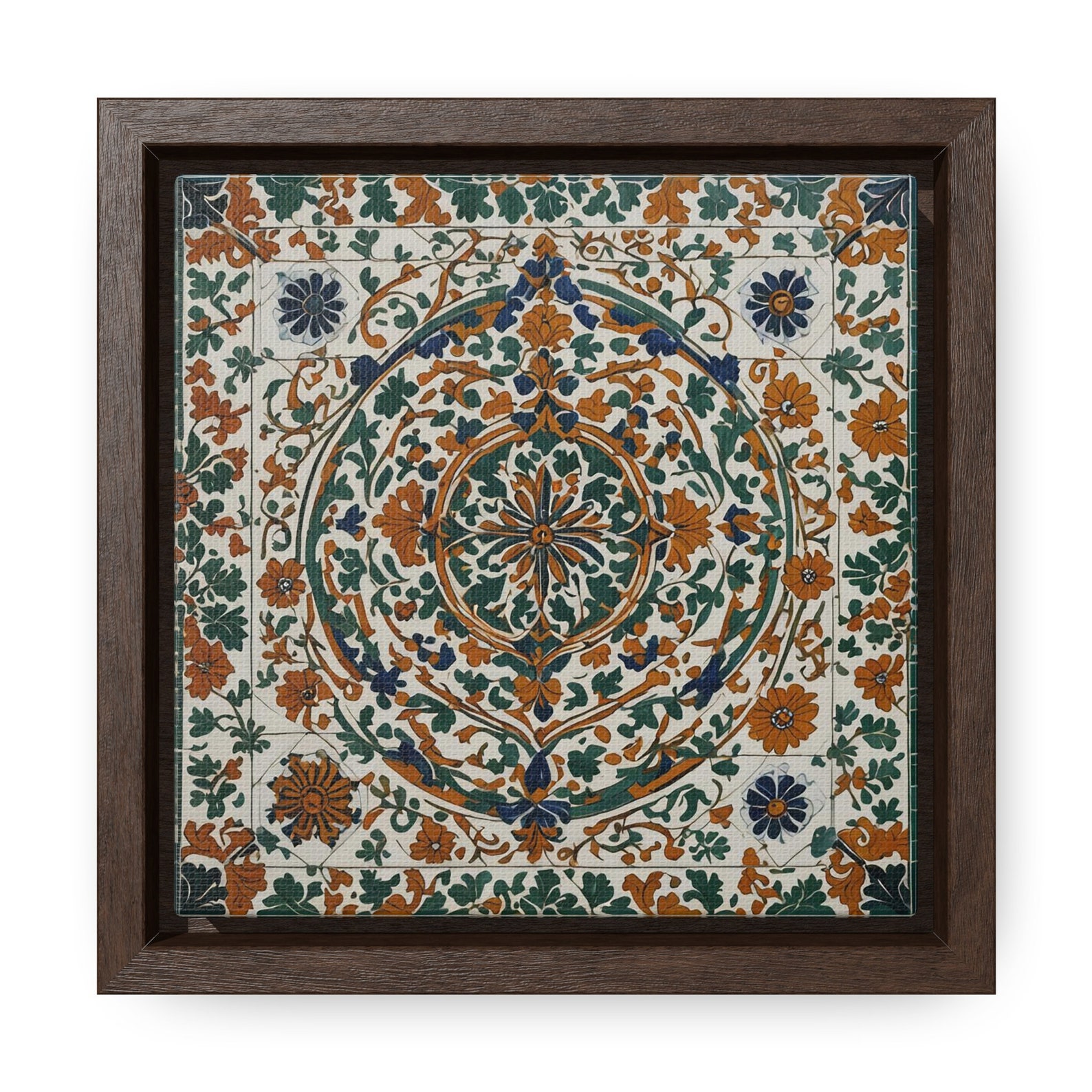 Framed Turkish Tile 1 Art Print Gallery Canvas Wraps, Square Frame - Etsy