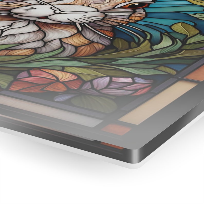 Rabbit Stained Glass Acrylic Prints - Etsy UK