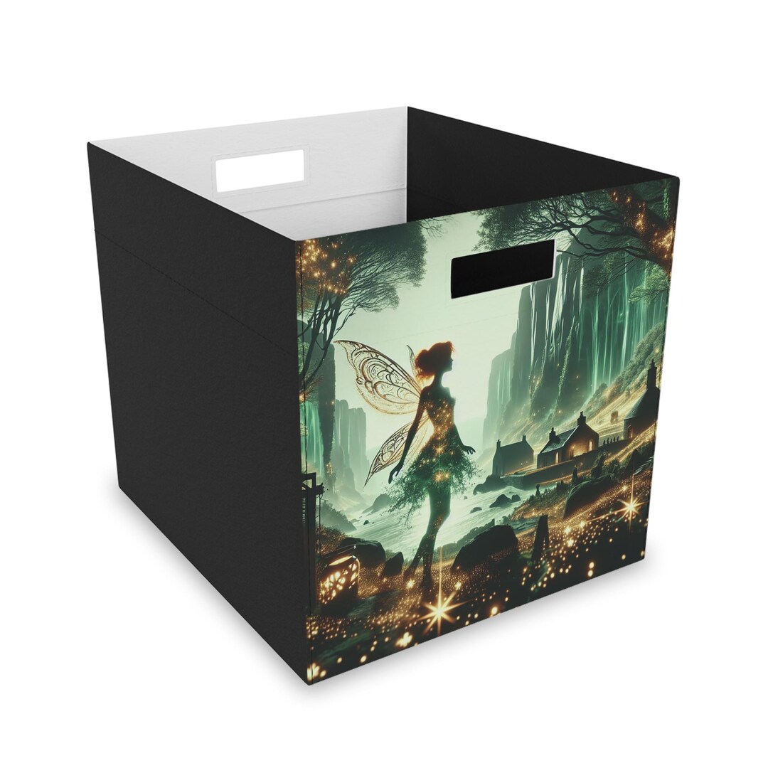 Irish Fairy Cliffs of Moher Collage Felt Storage Box - Etsy