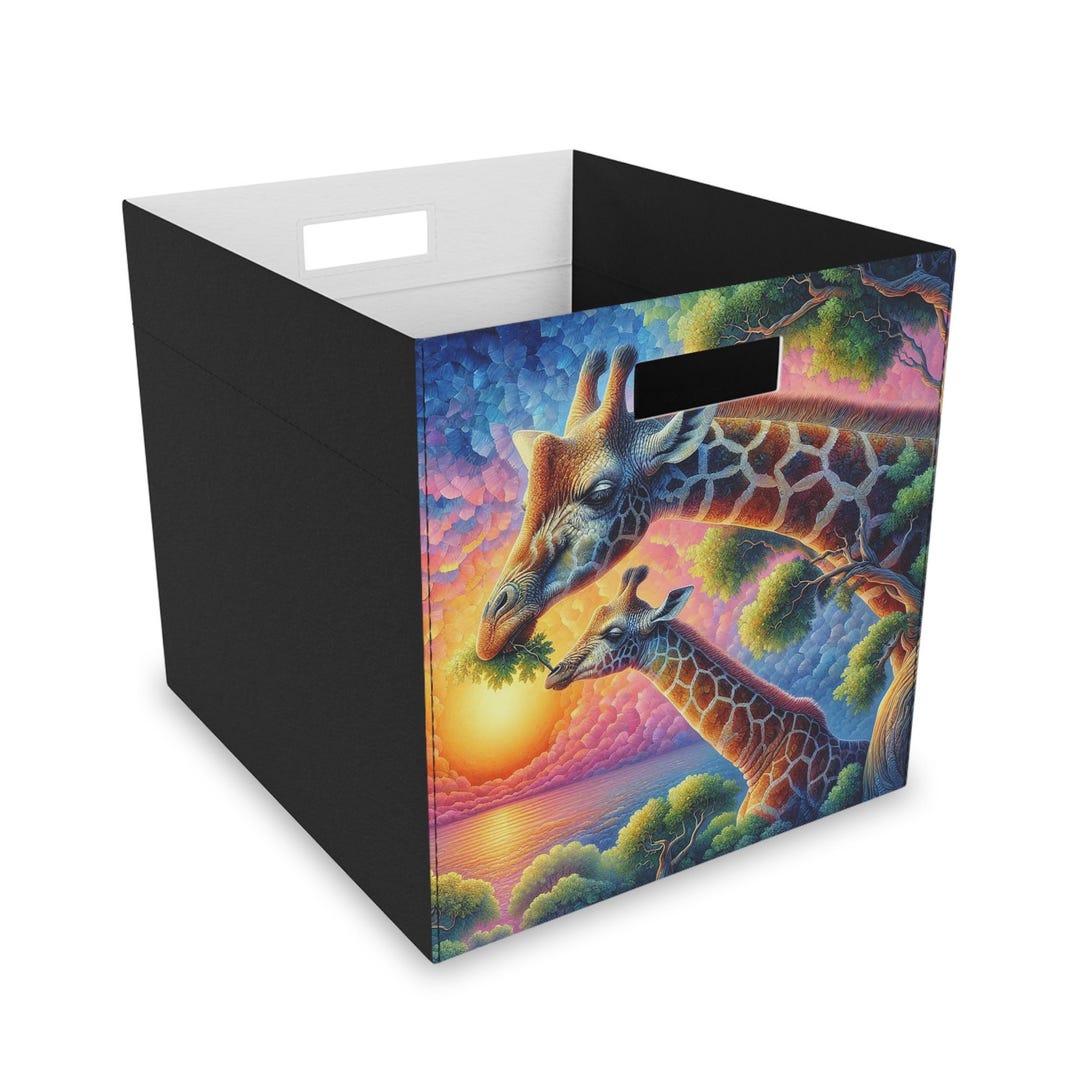 Giraffes Felt Storage Box - Etsy