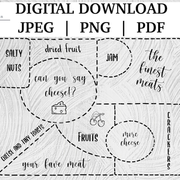 Charcuterie Board Template - Etsy