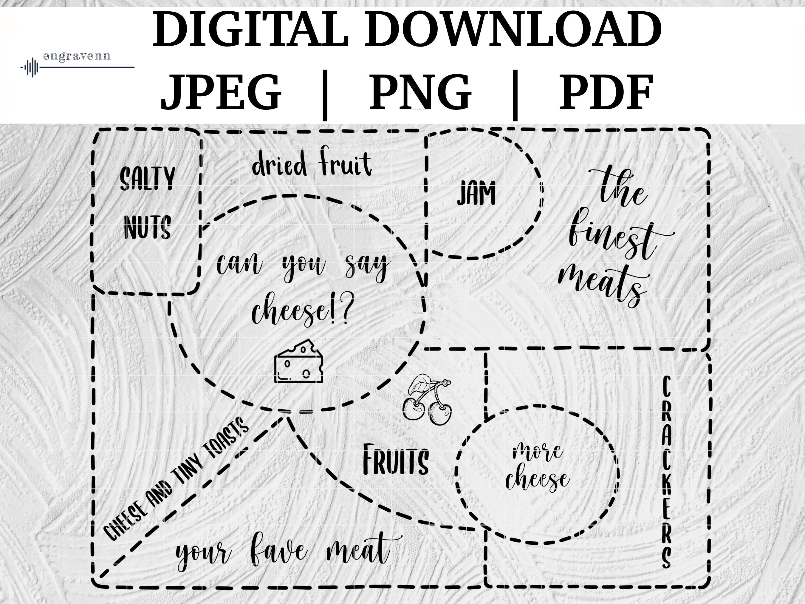 Charcuterie PNG JPEG File Charcuterie Layout Placement Png Etsy