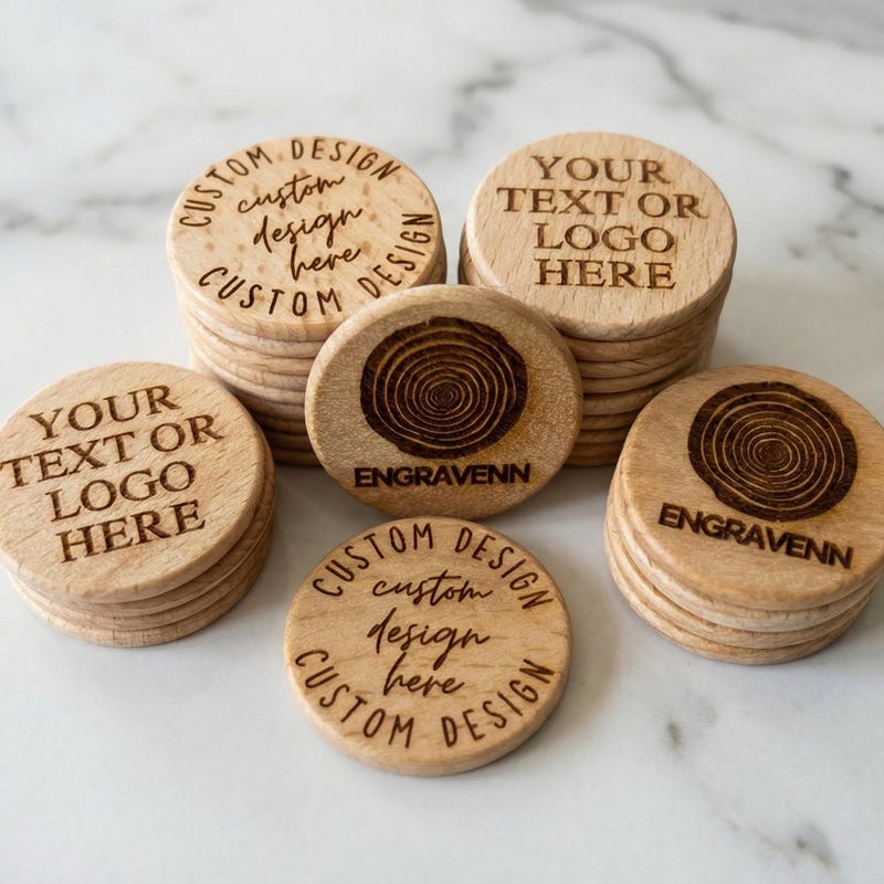 Wood Engrave Tokens - Etsy