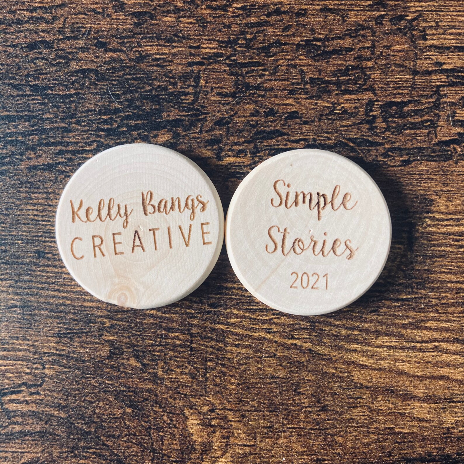 Personalized Wood Coin Tokens Custom Engraved Wood Round - Etsy