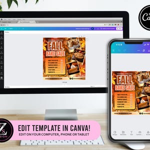 Fall Bakery Flyer, Autumn Bake Sale Flyer, Fall Sweet Treats Flyer ...