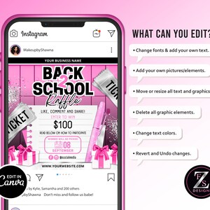 Back to School Raffle Giveaway Flyer, DIY Back 2 School Flyer, Giveaway ...