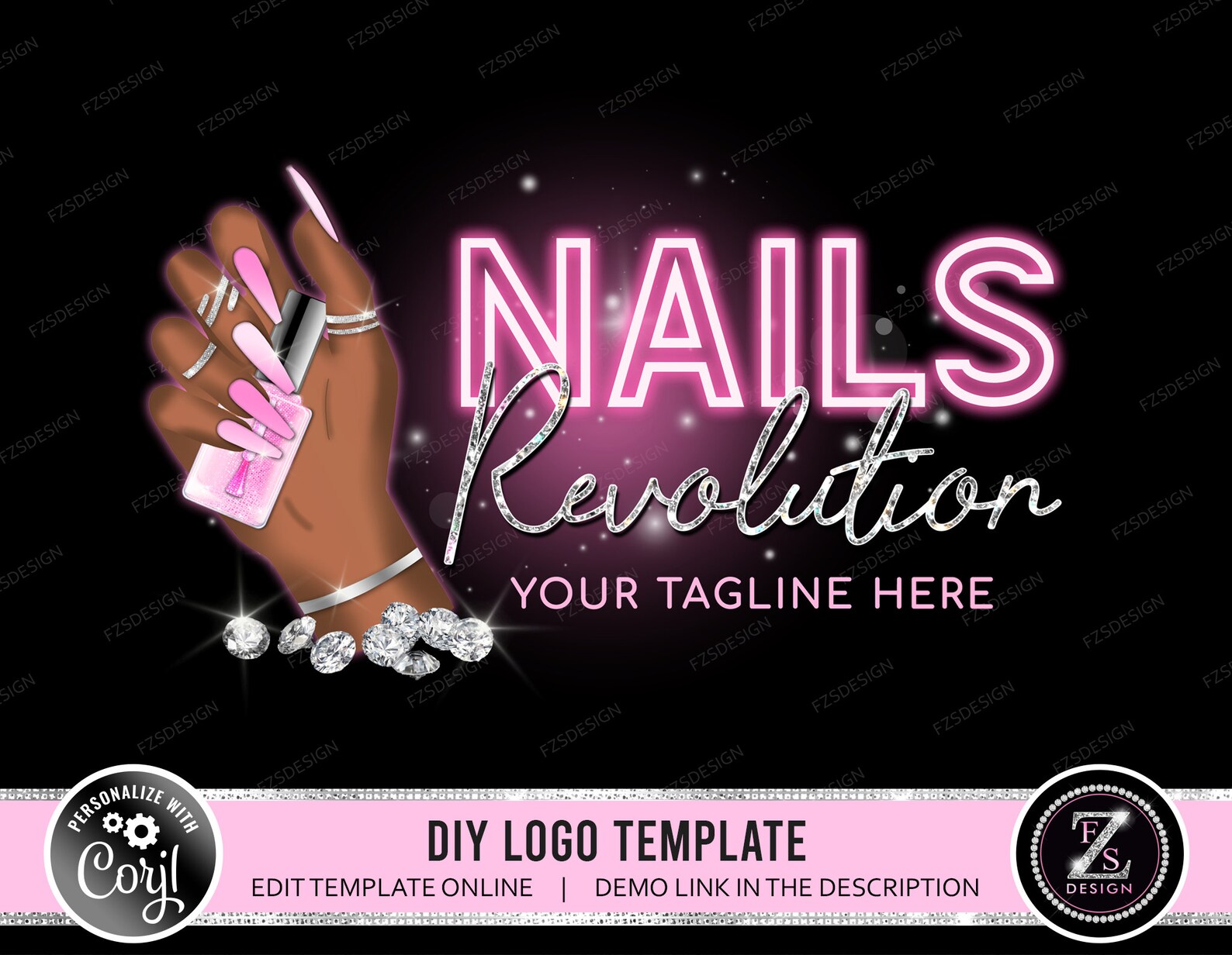 Nails Logo Beauty Logo Diy Logo Design Beauty Salon Logo Nail - Etsy