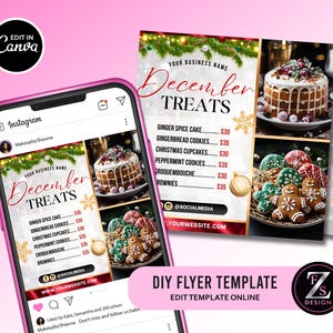 December Bake Flyer, Bakery Flyer, December Sweet Treats Flyer ...