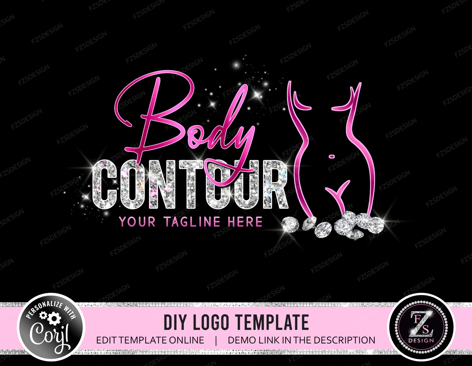 DIY Body Contour Logo Body Sculpting Logo Logo Design - Etsy