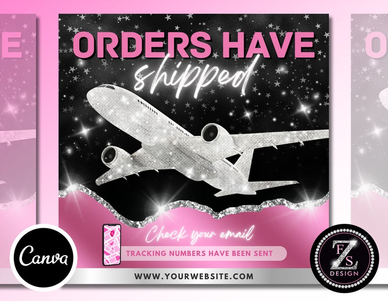 Orders Have Shipped Flyer DIY Social Media Instagram Delivery - Etsy
