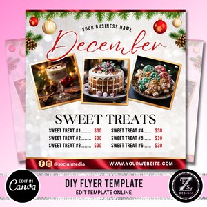December Bake Flyer, Bakery Flyer, December Sweet Treats Flyer ...