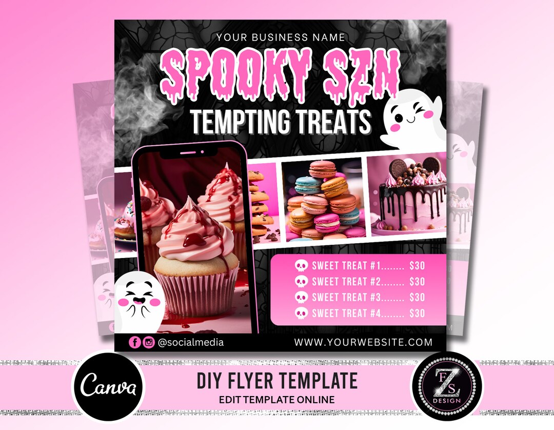 Halloween Bake Sale Flyer Bakery Flyer Halloween Sweet - Etsy