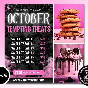 5 October Bake Sale Flyers, Bakery Flyer, October Sweet Treats Flyer ...