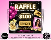 Raffle Flyer DIY Giveaway Flyer Raffle Ticket Flyer Prize - Etsy