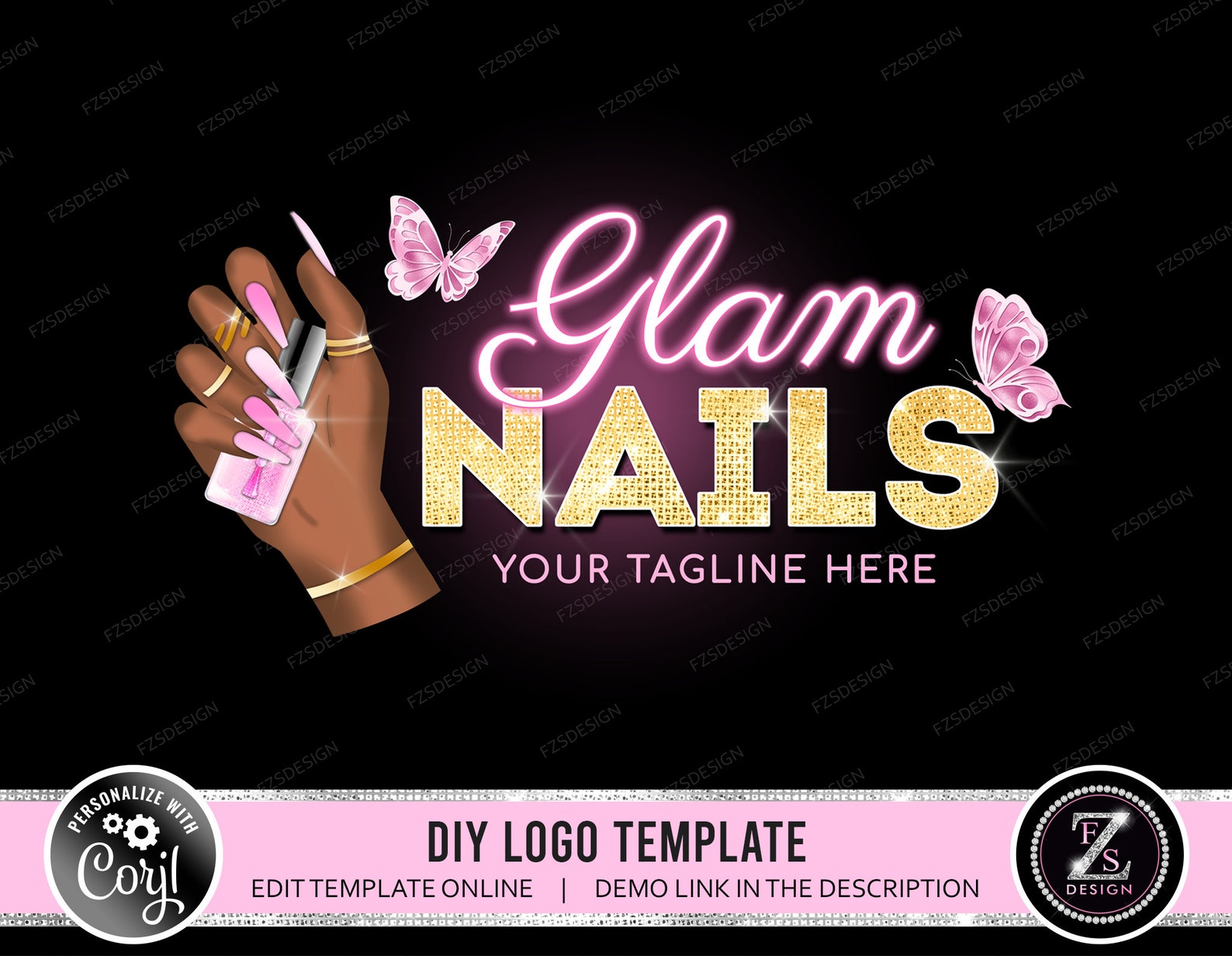 Nails Logo Design Beauty Logo Nail Artist Logo Diy Logo - Etsy
