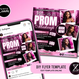 Prom Makeup Bookings Flyer, Prom Queen MUA Flyer, Graduation Makeup ...