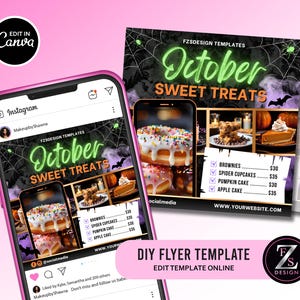 October Bake Sale Flyer, Bakery Flyer, October Sweet Treats Flyer ...