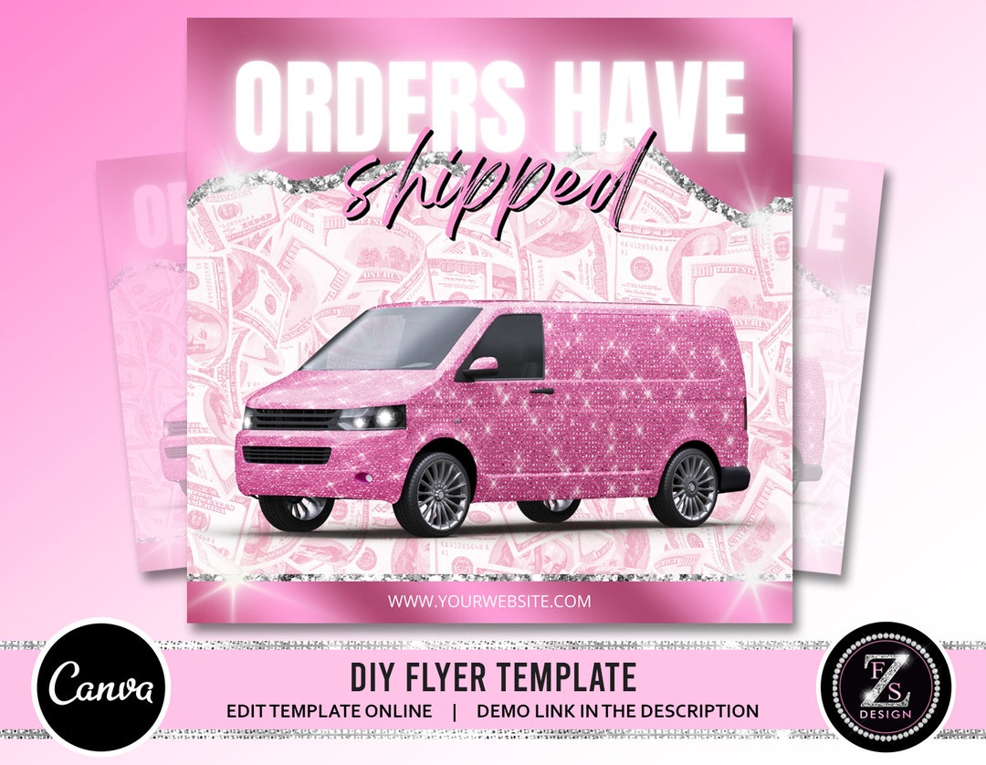 Orders Shipped Flyer DIY Social Media Instagram Delivery Hair - Etsy