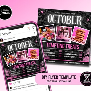 October Bake Sale Flyer, Bakery Flyer, October Sweet Treats Flyer ...