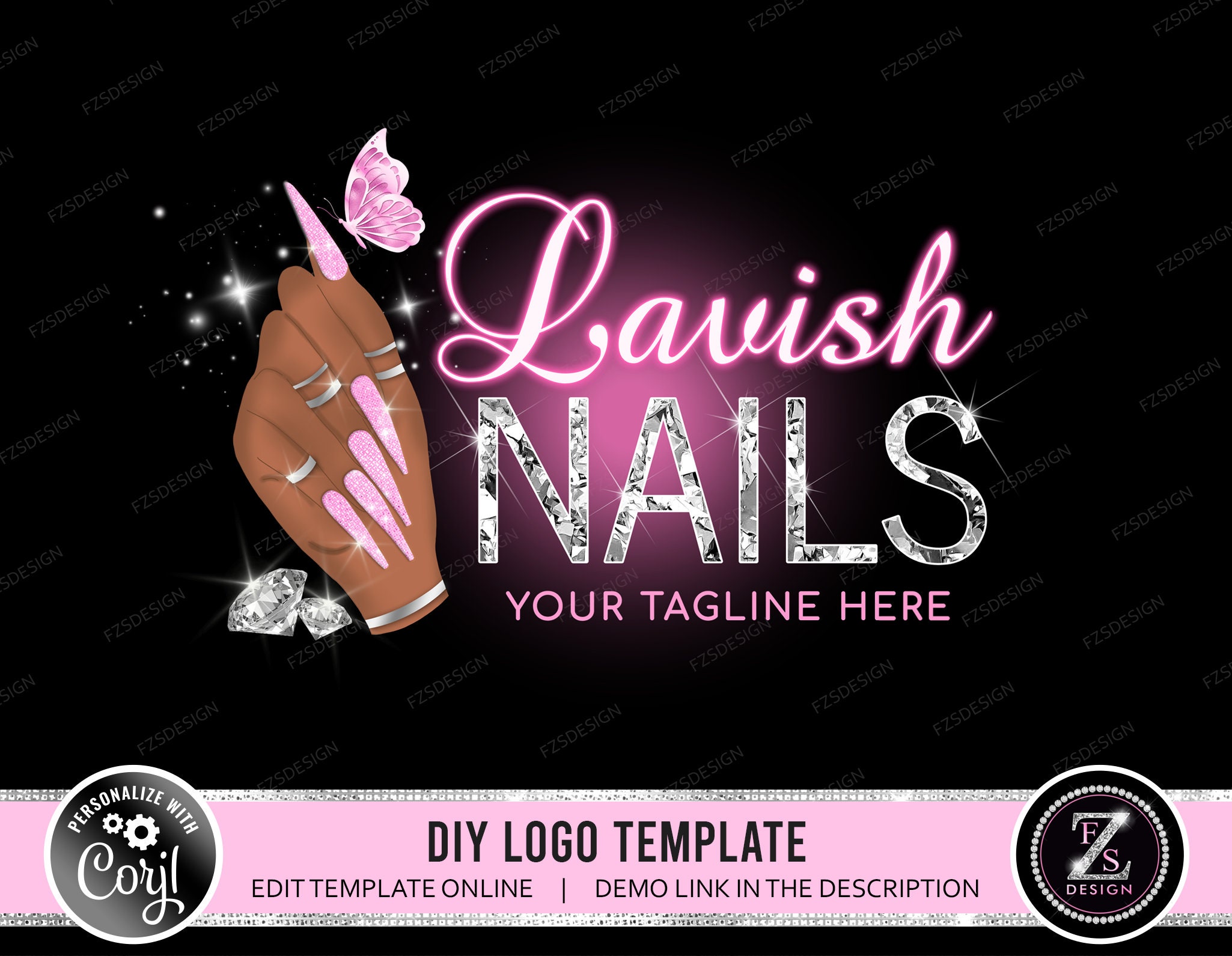 Nails Logo Beauty Logo Diy Logo Design Beauty Salon Logo Nail - Etsy