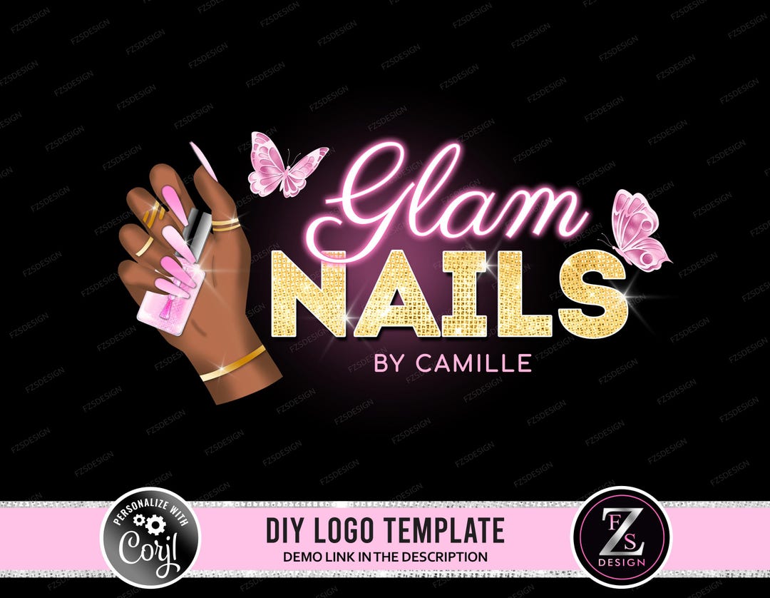 Nails Logo Design, Beauty Logo, Nail Artist Logo, Diy Logo Design, Salon Logo, Nail Polish Logo ...