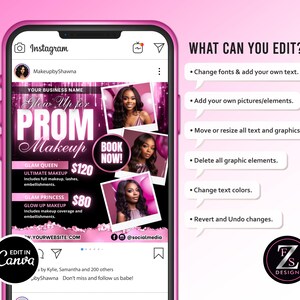 Prom Makeup Bookings Flyer, Prom Queen MUA Flyer, Graduation Makeup ...