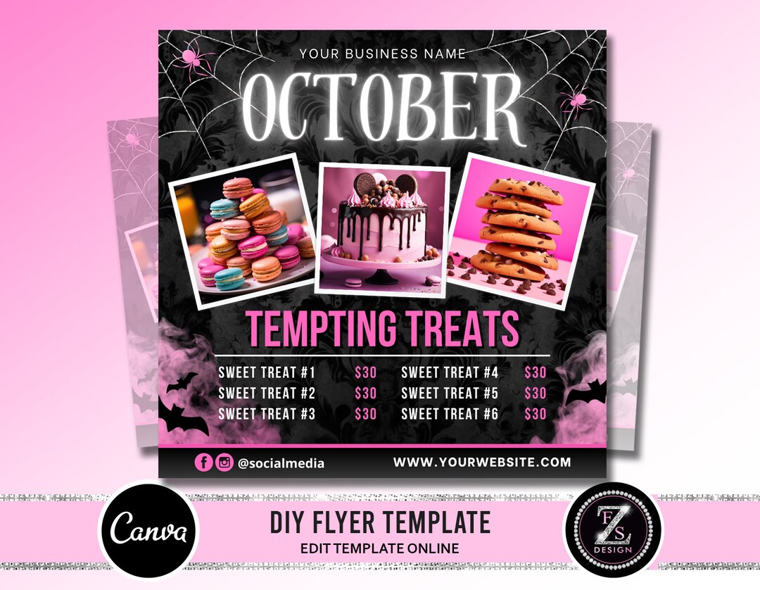 October Bake Sale Flyer, Bakery Flyer, October Sweet Treats Flyer ...