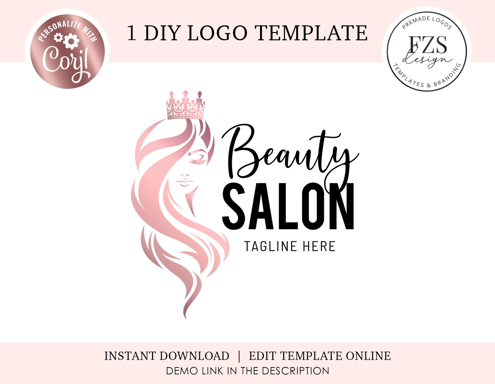 Hair Logo Design Logo Template Hair Extensions Logo Beauty - Etsy