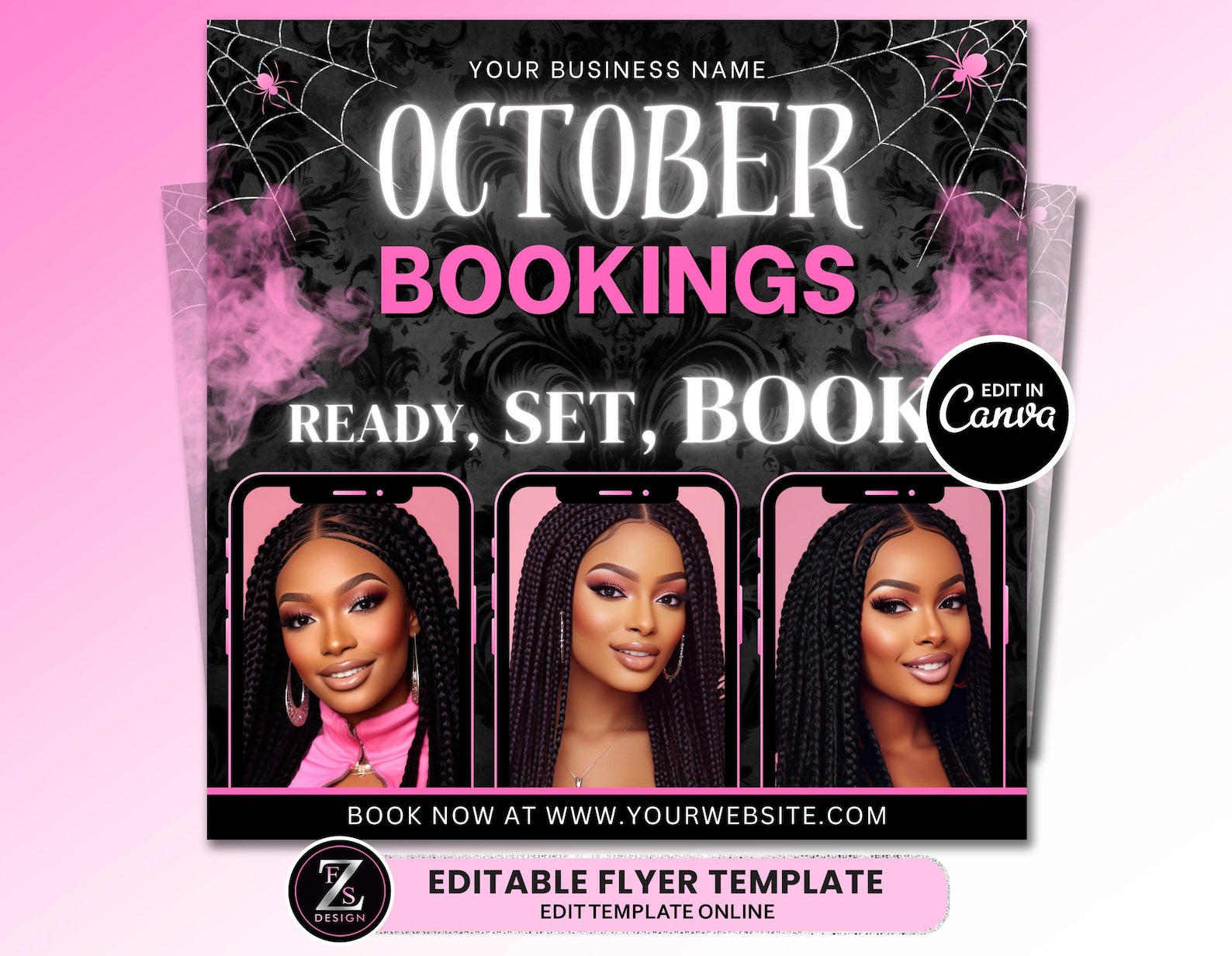 October Bookings Flyer, Book Now Flyer, October Appointment Flyer ...