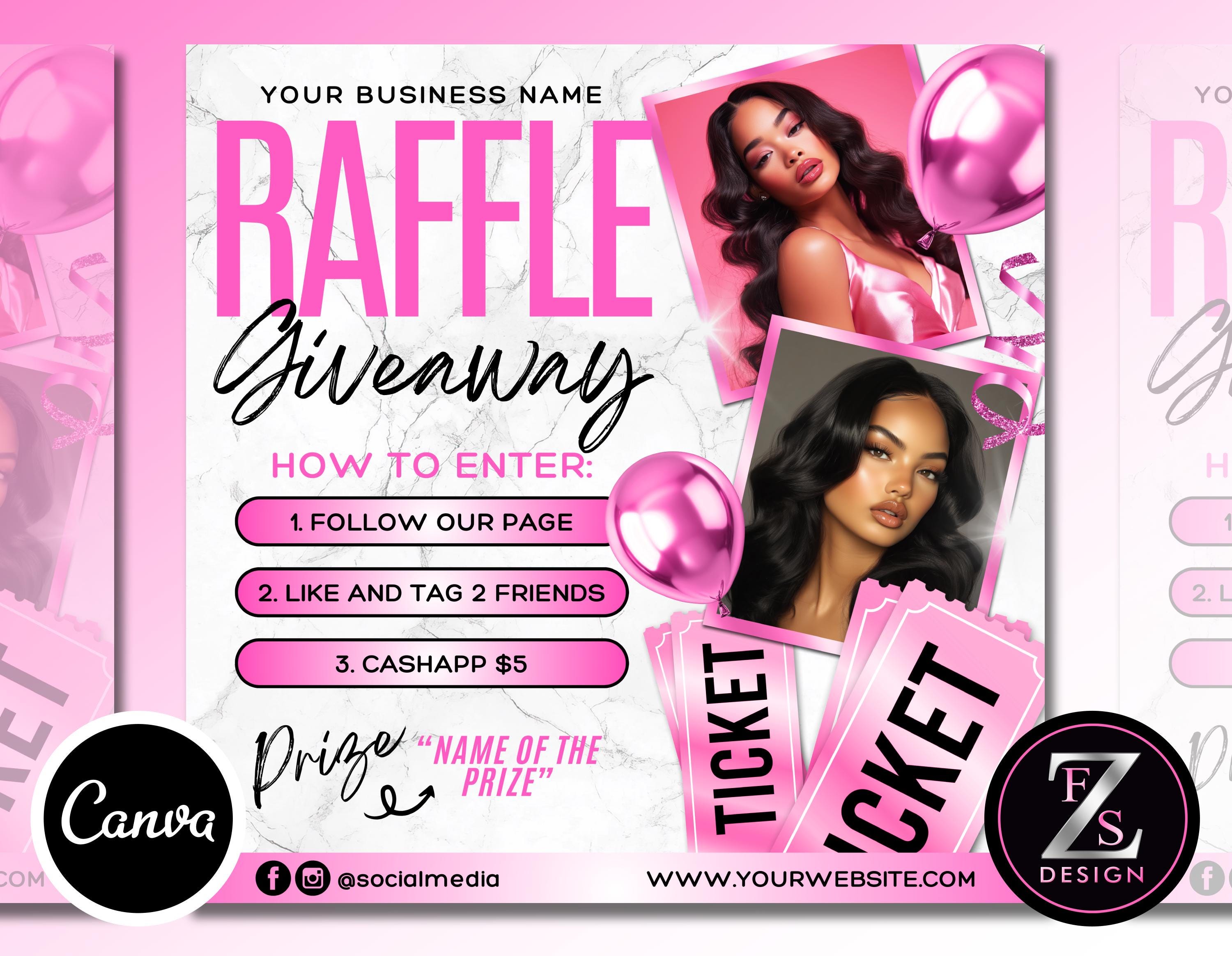 Giveaway Flyer, Raffle Flyer, Prize Flyer, Contest Flyer, Raffle Ticket ...